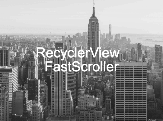 Recyclerview Fastscroller 라이브러리